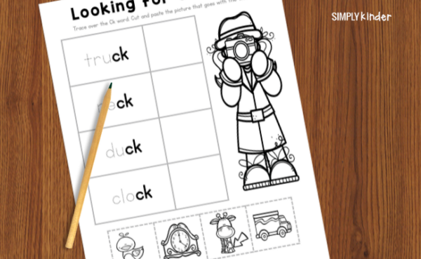 Words Ending in CK: Free Activities For Kinders - Simply Kinder