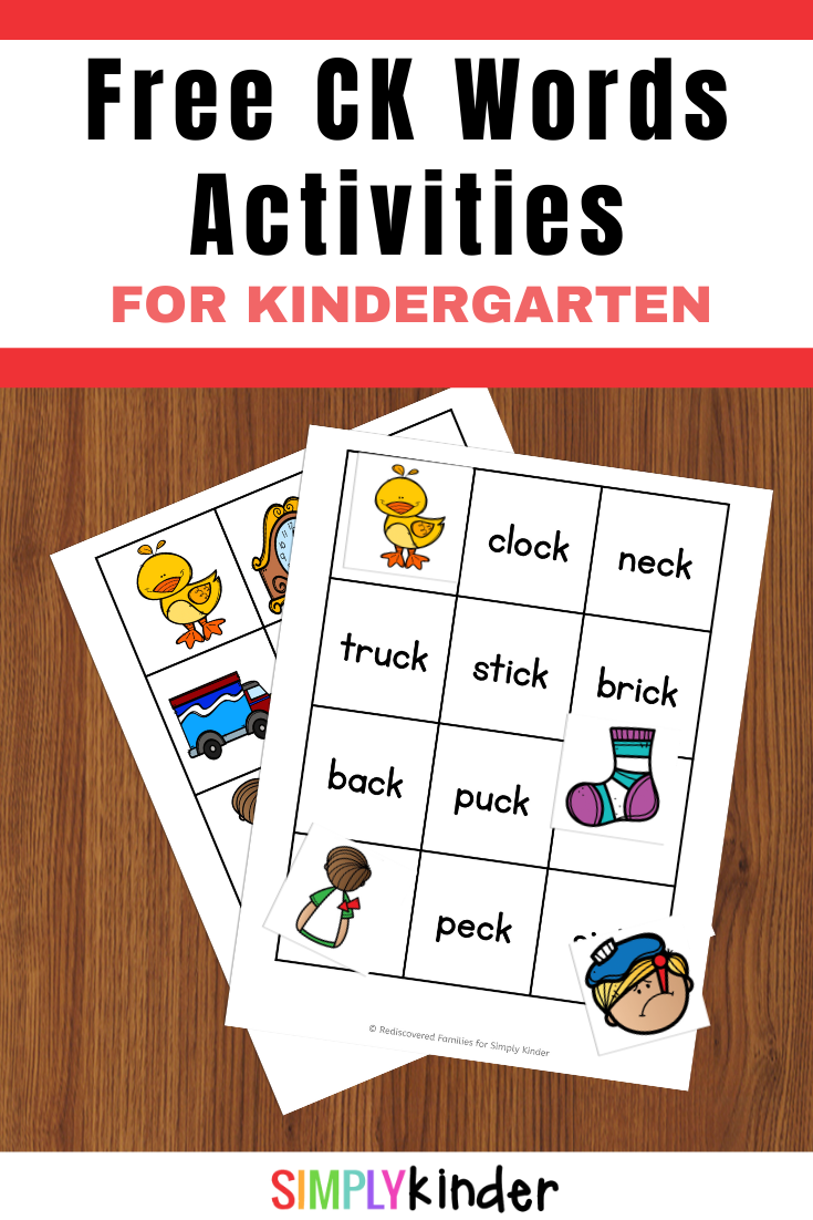 Words Ending In CK Free Activities For Kinders Simply Kinder Words Ending In CK Free Activities For Kinders Simply Kinder