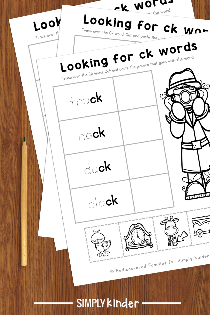 Words Ending In CK Free Activities For Kinders Simply Kinder Words Ending In CK Free Activities For Kinders Simply Kinder