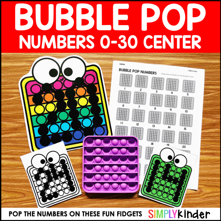 Bubble Pop Numbers to 30 - Simply Kinder