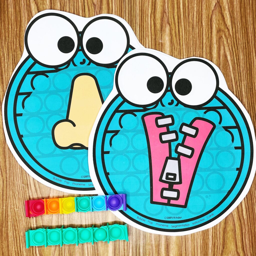 Bubble Pop Phoneme Segmentation Whole Group Cards - Simply Kinder