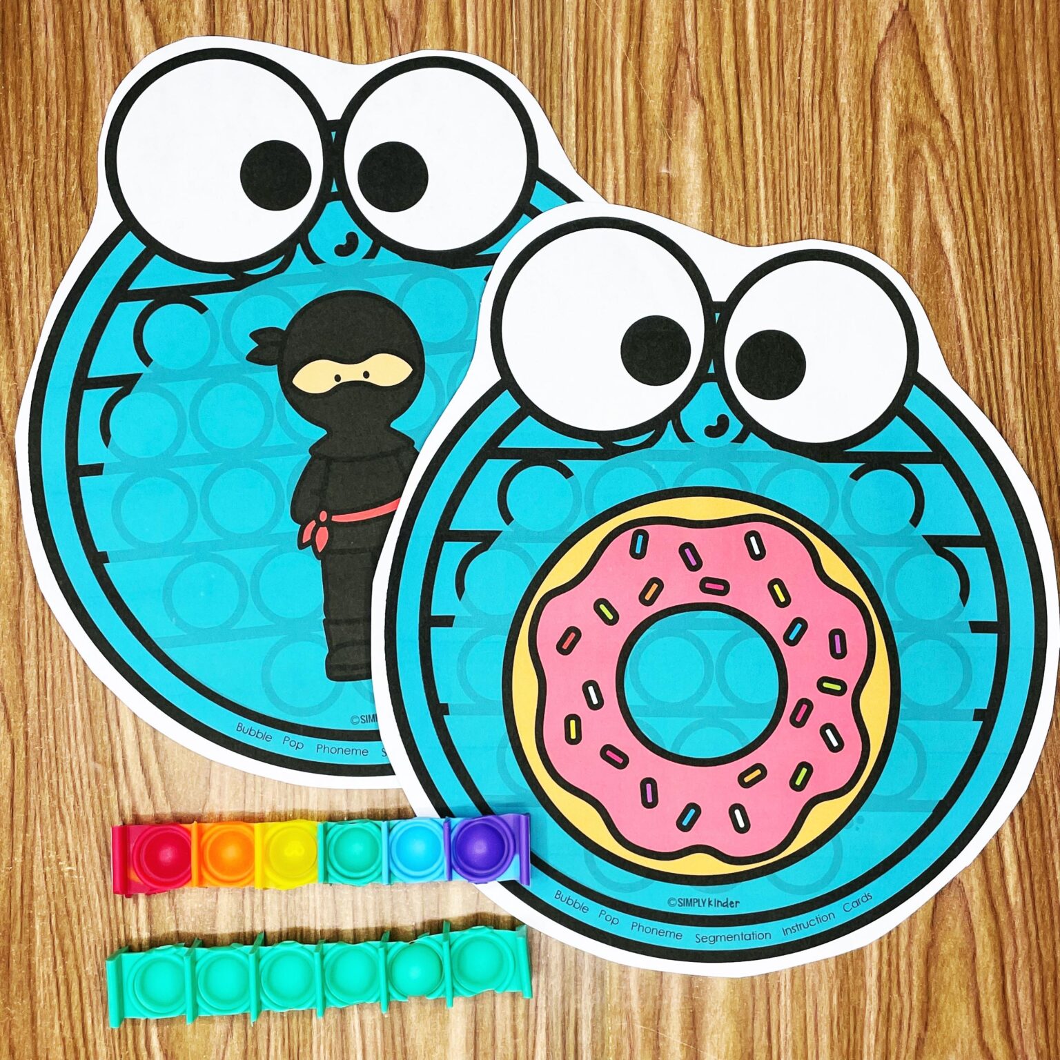 Bubble Pop Phoneme Segmentation Whole Group Cards - Simply Kinder