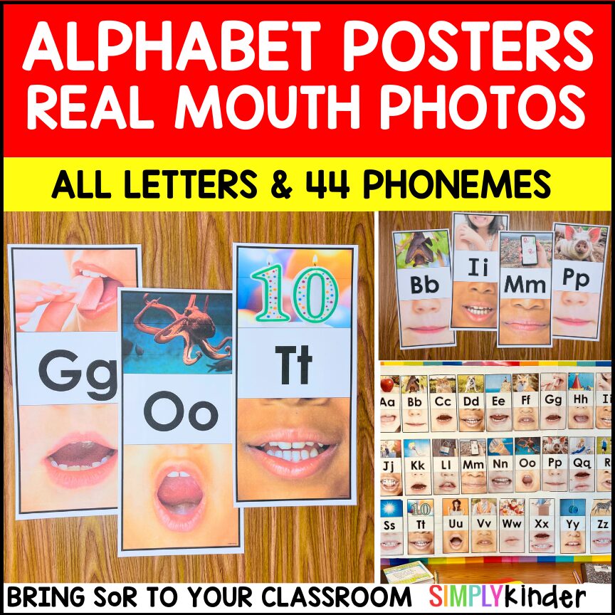 Alphabet Posters with Mouth Photos - Simply Kinder