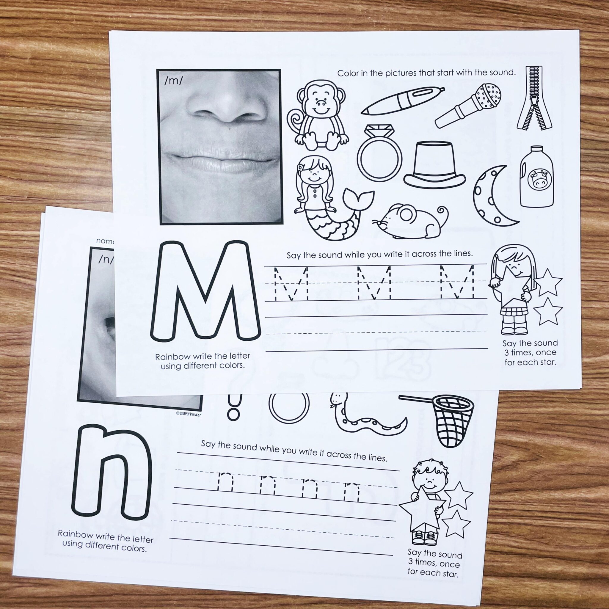 Alphabet Printables with Real Mouth Photos Bundle - Simply Kinder
