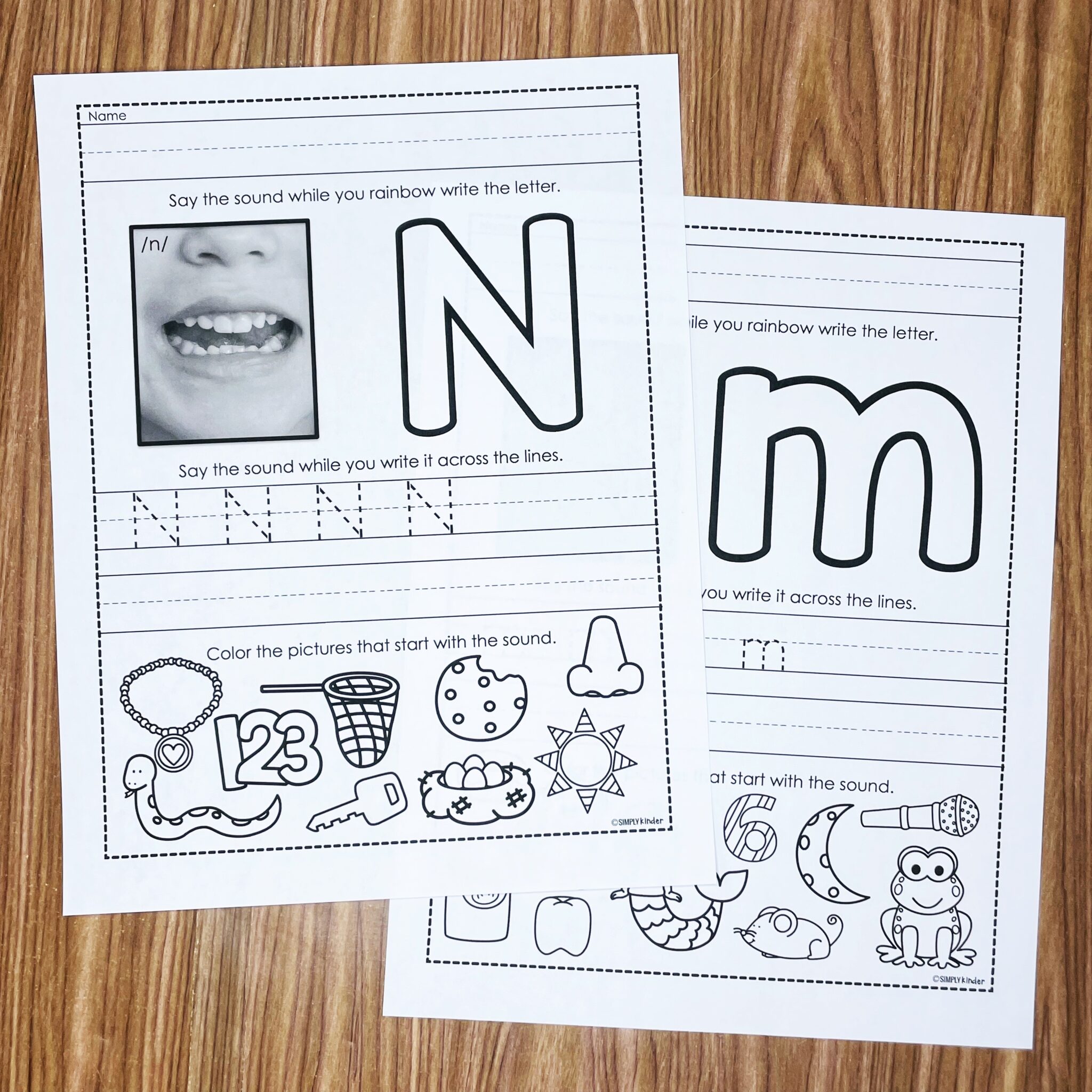 Alphabet Printables with Real Mouth Photos Bundle - Simply Kinder
