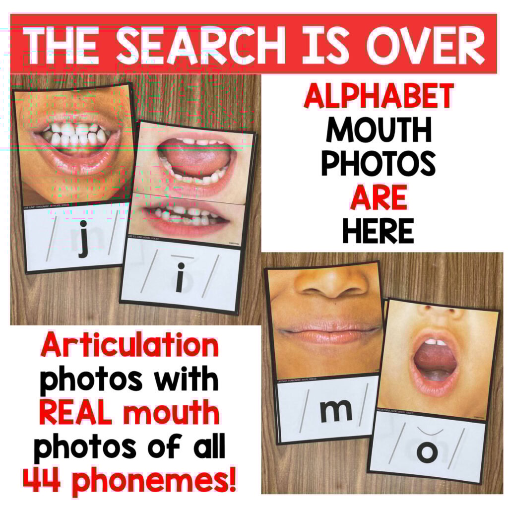 Alphabet Mouth Cards, Articulation Photos w/ Real Photos, Science of ...