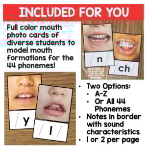 Alphabet Mouth Cards, Articulation Photos w/ Real Photos, Science of ...