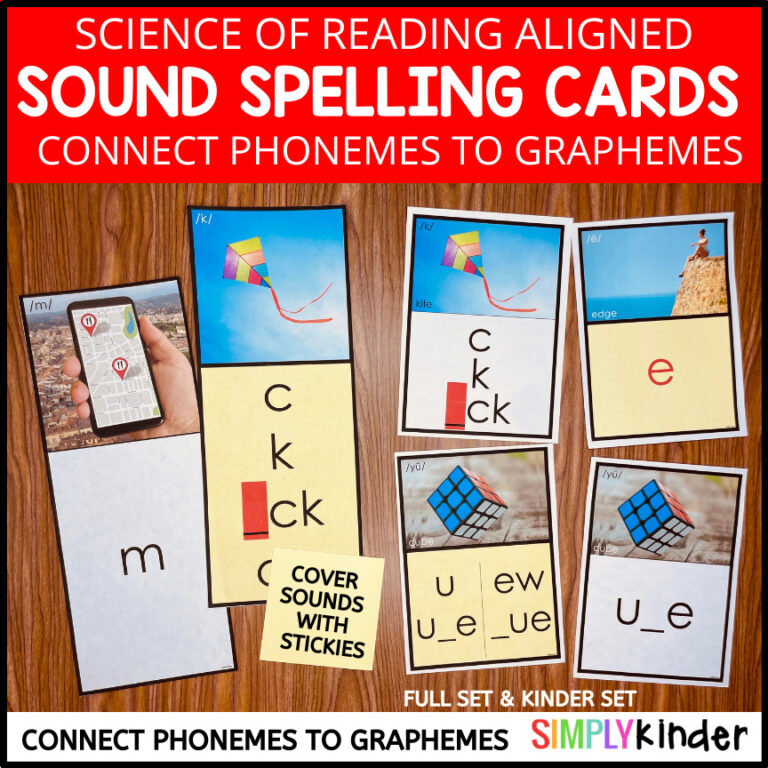 Sound Spelling Cards | Phoneme Grapheme Cards - Simply Kinder
