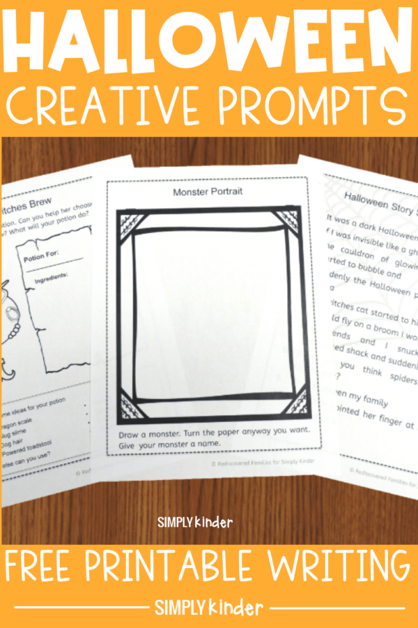 FREE Halloween Creative Prompts For Young Learners - Simply Kinder
