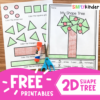 Free Printable 2D Shape Tree - Simply Kinder
