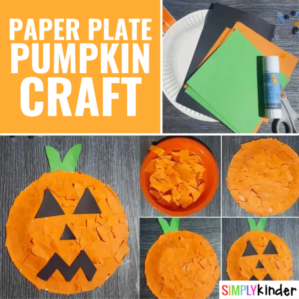 Paper Plate Pumpkin Craft - Simply Kinder
