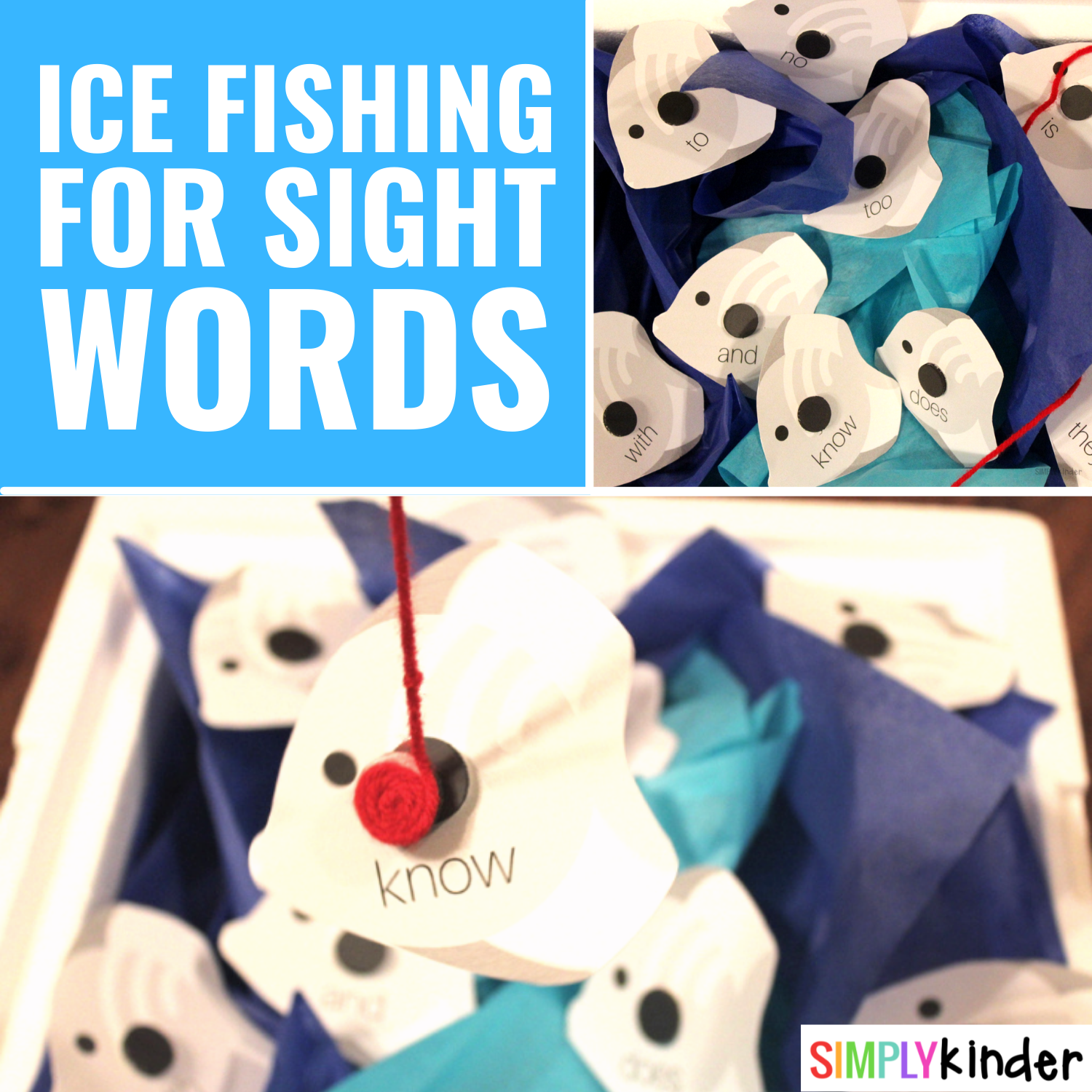 Ice Fishing For Sight Words - Simply Kinder