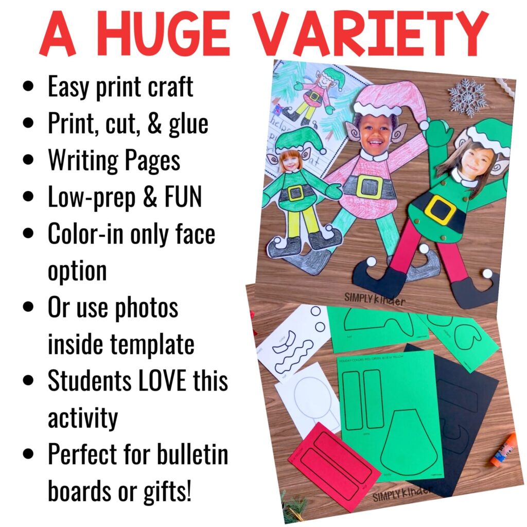 Elf Yourself Craft, Christmas Craft Kindergarten, Ornament Craft ...