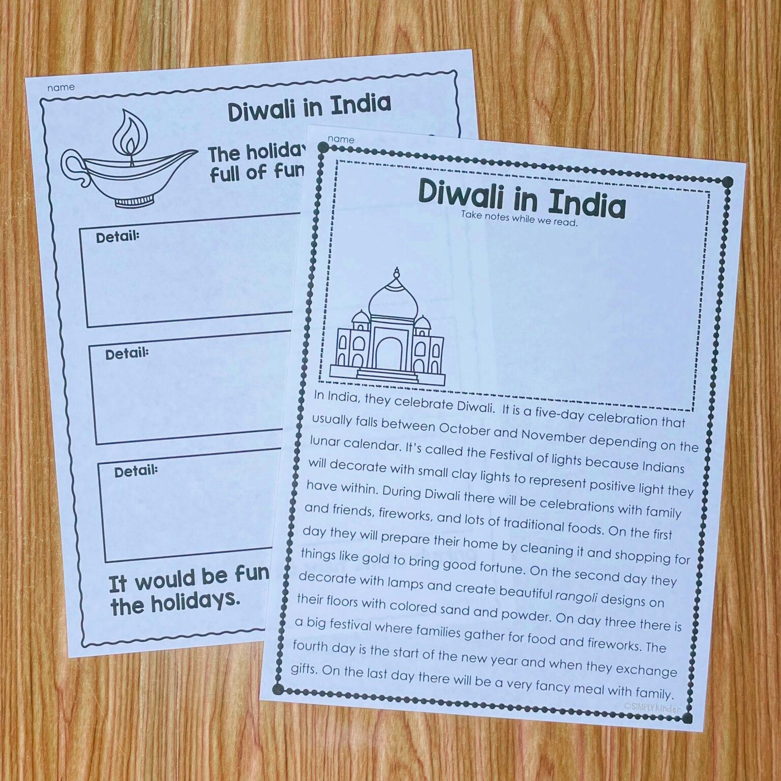 Diwali Craft & Research | Holidays Around the World India - Simply Kinder