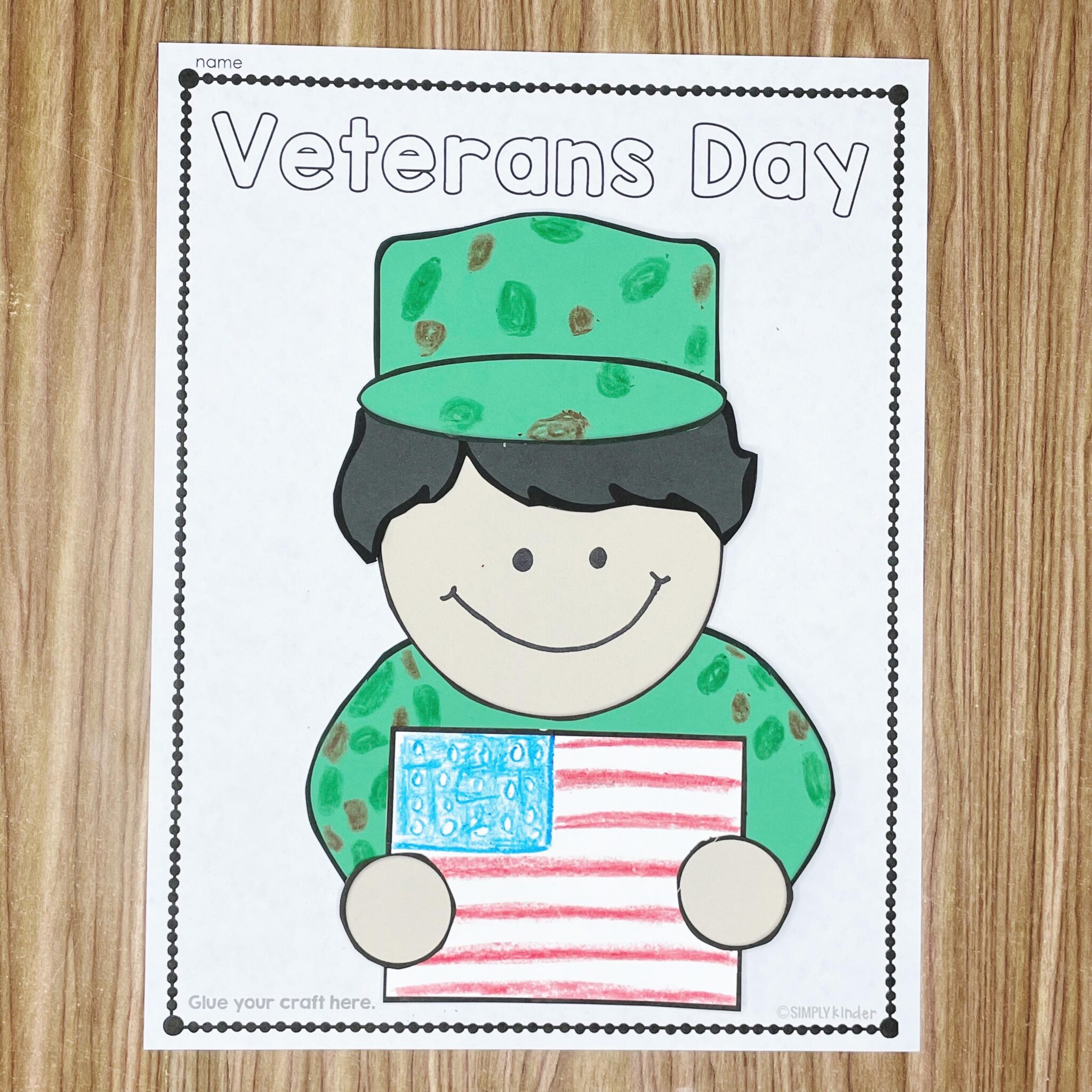 Veterans Day Craft, Research, & Report - Simply Kinder