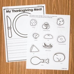 Thanksgiving Dinner Writing Craft - Simply Kinder