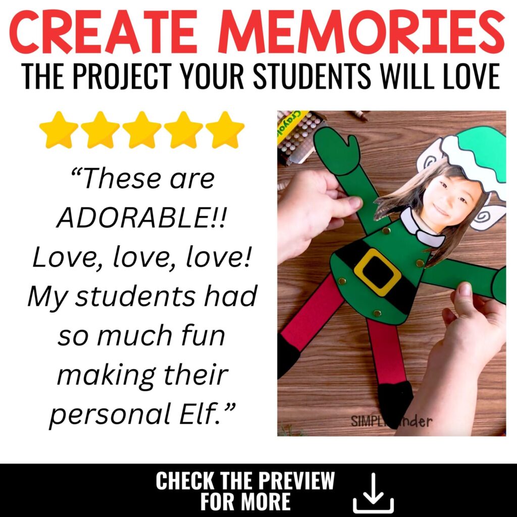 Elf Yourself Craft, Christmas Craft Kindergarten, Ornament Craft ...