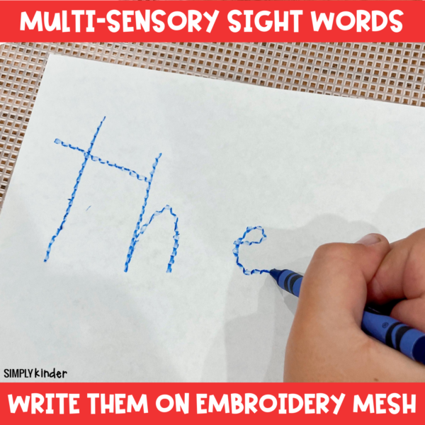 Multi-Sensory Approaches to Teaching Sight Words - Simply Kinder