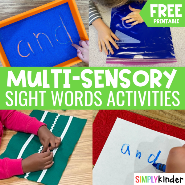 Multi-Sensory Approaches to Teaching Sight Words - Simply Kinder
