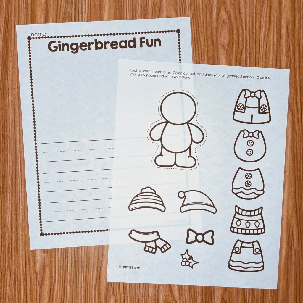 Gingerbread Cut-and-Glue Writing - Simply Kinder