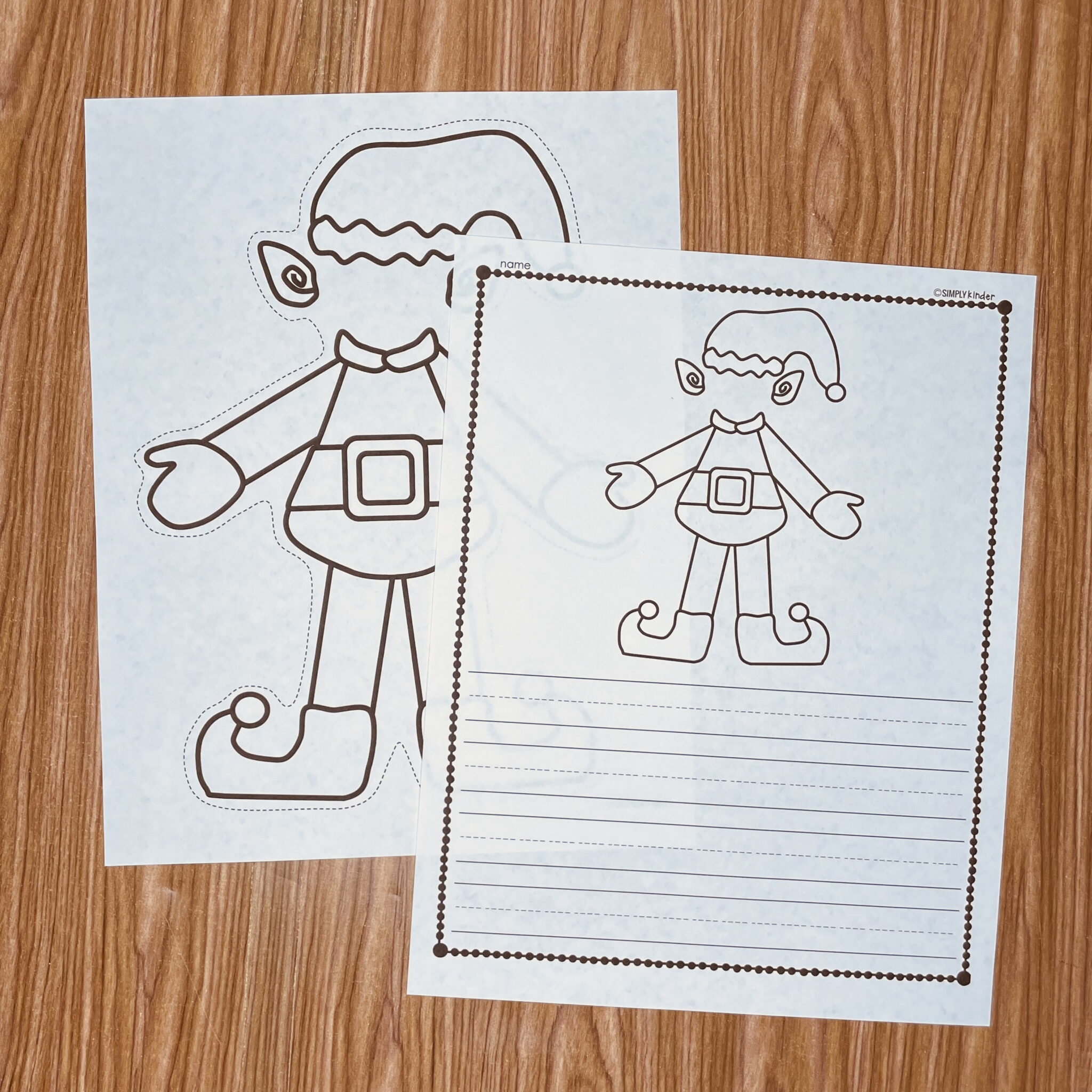 Elf Yourself Craft & Writing Activitiy - Simply Kinder