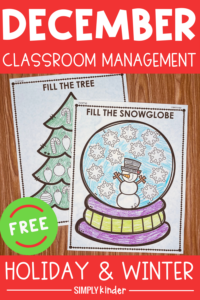 December Classroom Management - Simply Kinder