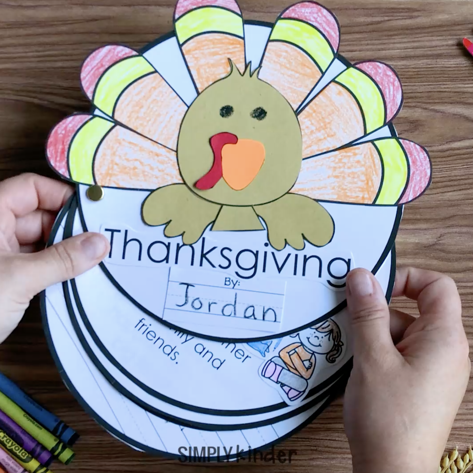 Thanksgiving Thankful For Interactive Book - Simply Kinder