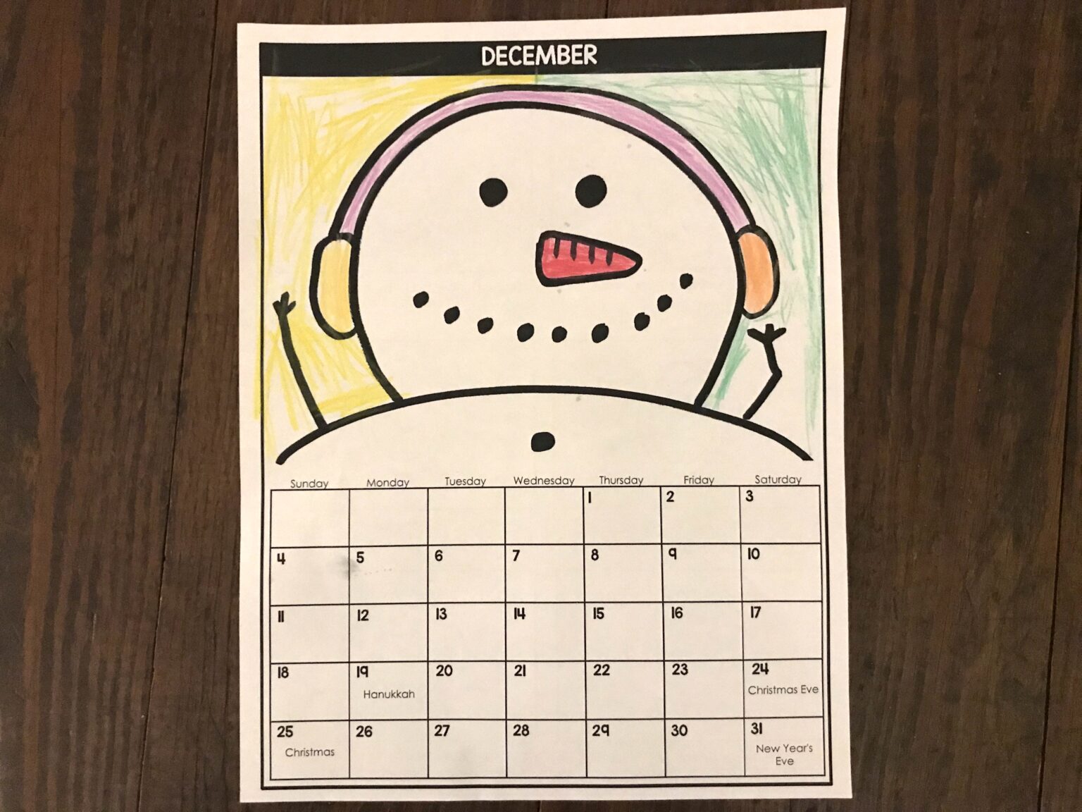 Directed Drawing Calendar - Simply Kinder