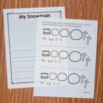 Snowman Cut-and-Glue Writing - Simply Kinder