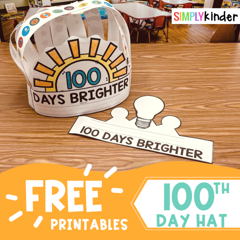 100th Day Hat Free Printable - Simply Kinder