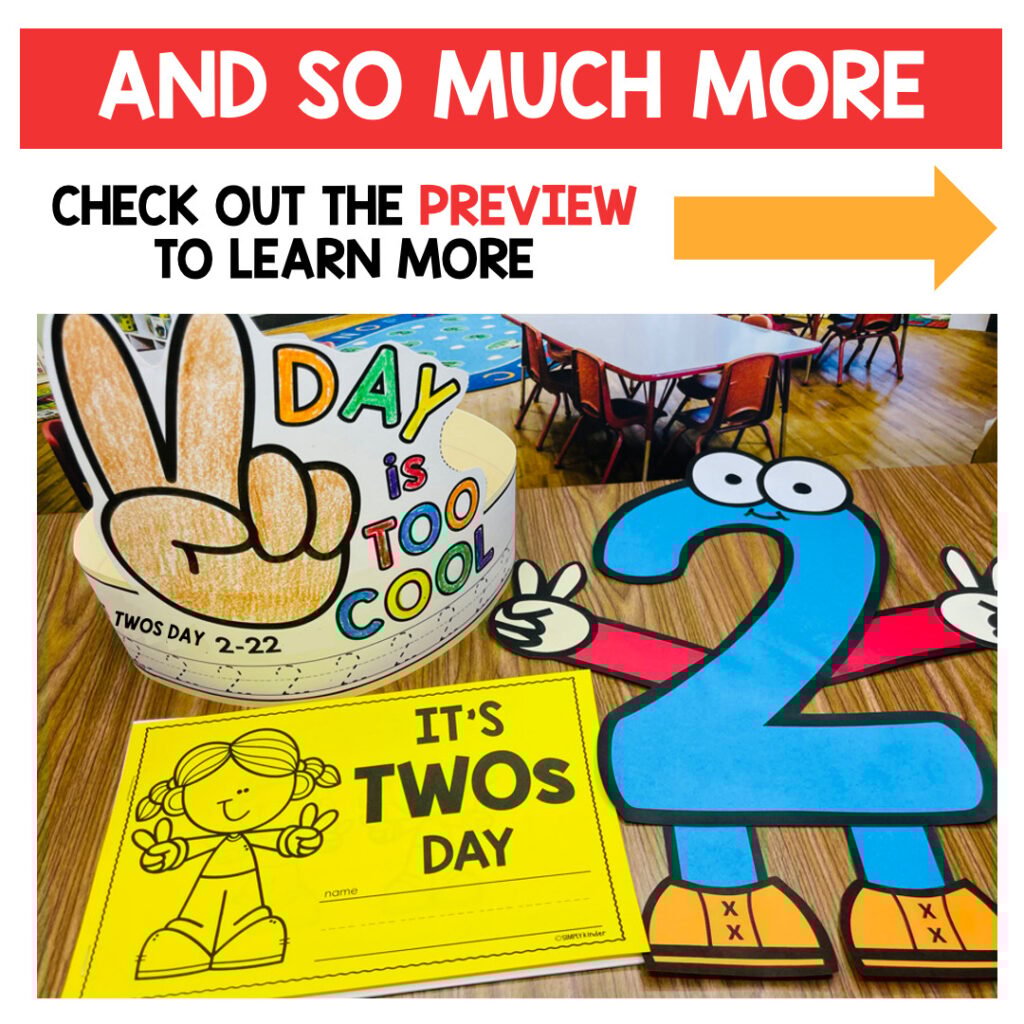 Twos Day Activities Kindergarten - Simply Kinder