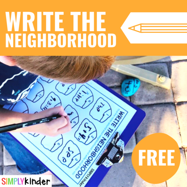 Write the Neighborhood Freebie - Simply Kinder