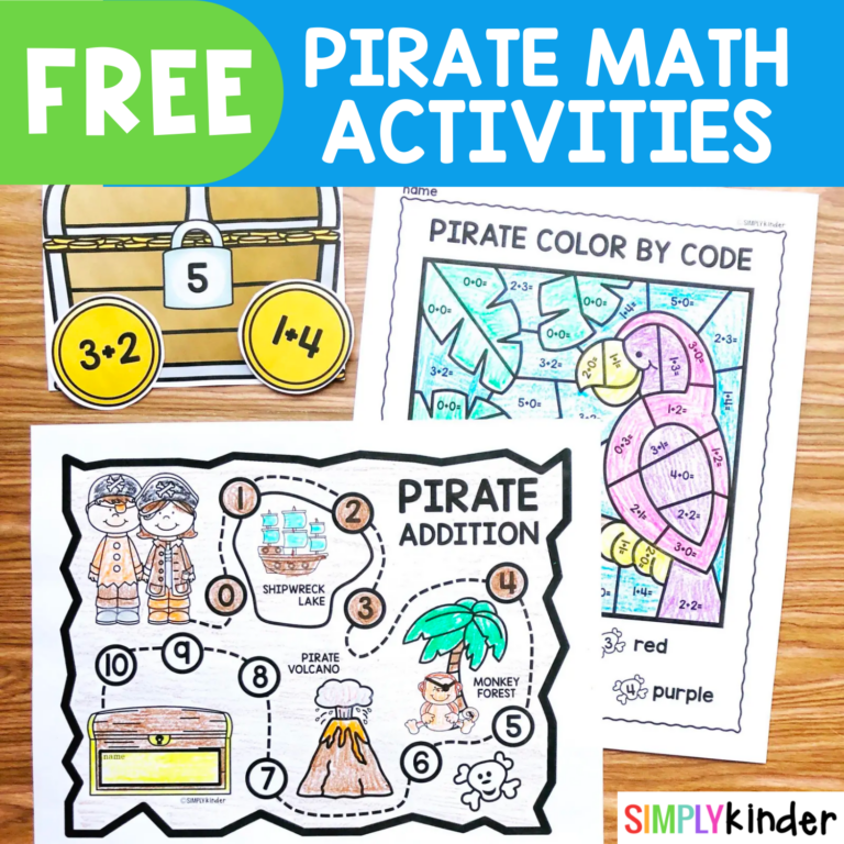 Free Pirate Math Facts Practice - Simply Kinder