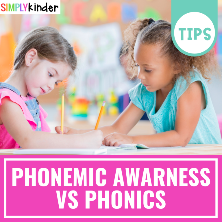 Phonemic Awareness vs Phonics In Kindergarten - Simply Kinder