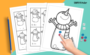 Winter Subtraction Activity for Kinders (Free Printable) - Simply Kinder