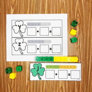 Shamrock Addition Block Math Center - Simply Kinder