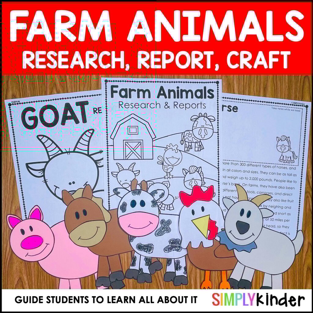 Farm Crafts, Writing, & Research for Kindergarten - Simply Kinder