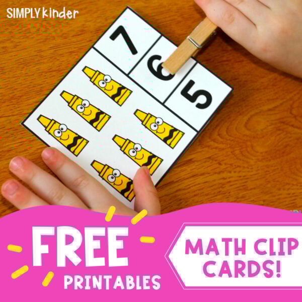 Back-To-School Counting Clip Cards - Simply Kinder