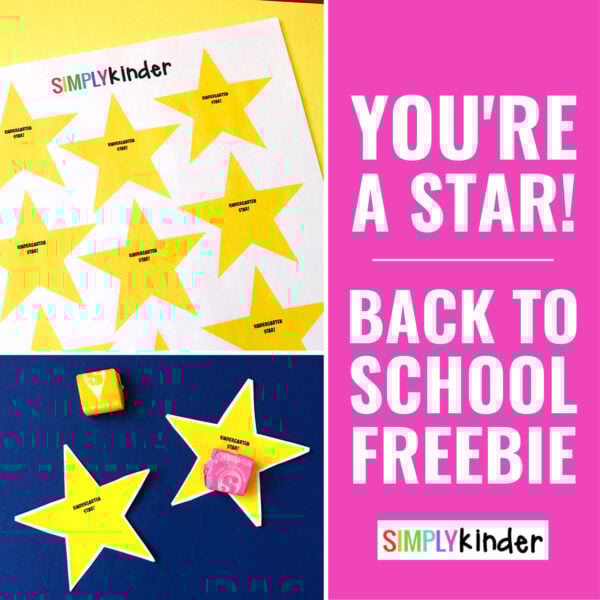 Back to School Kindergarten Star Classroom Printable - Simply Kinder