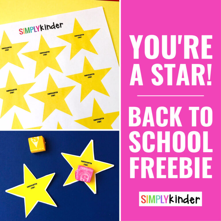 Back to School Kindergarten Star Classroom Printable - Simply Kinder