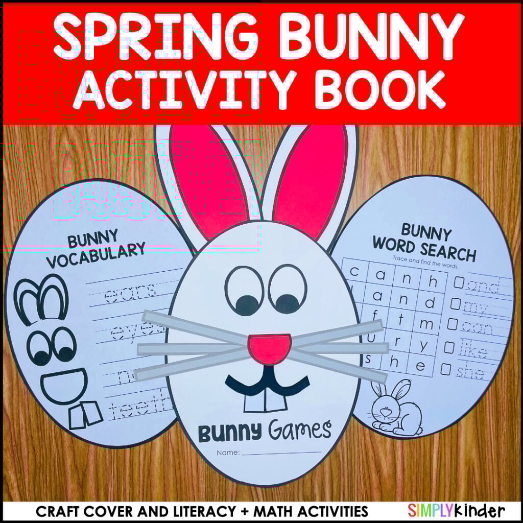 Bunny Games Book with Craft Cover | Easter Activity - Simply Kinder