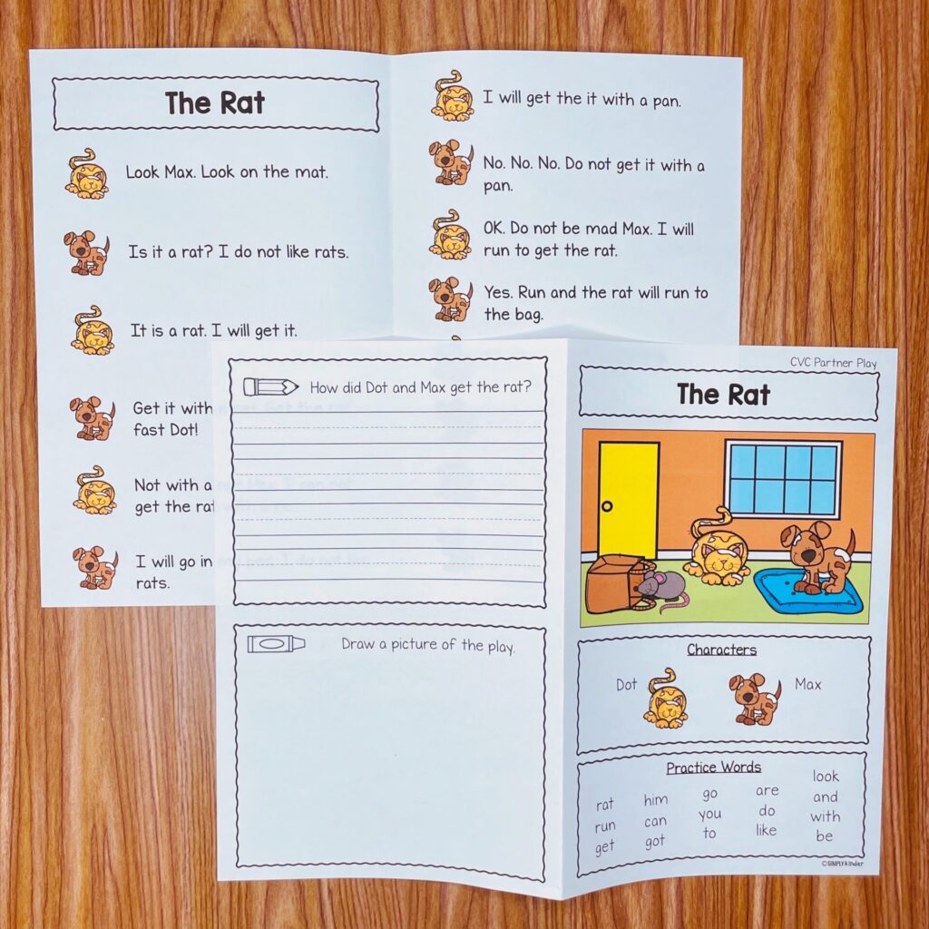 CVC Readers Theater for Kindergarten | The Rat - Simply Kinder