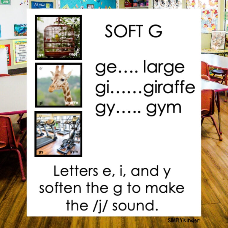 Hard and Soft G and C sounds - Simply Kinder