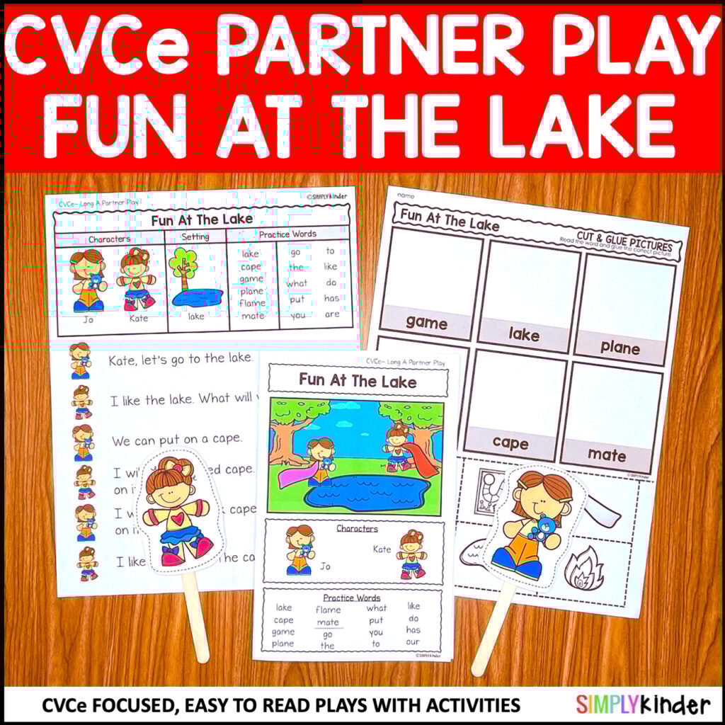 CVCe A Readers Theater for Kindergarten | The Lake - Simply Kinder