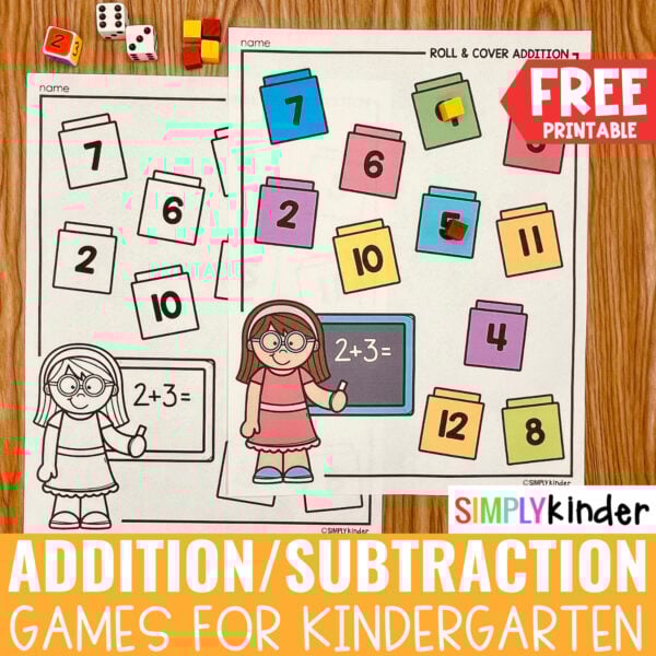 Addition/Subtraction Games for Kindergarten - Simply Kinder