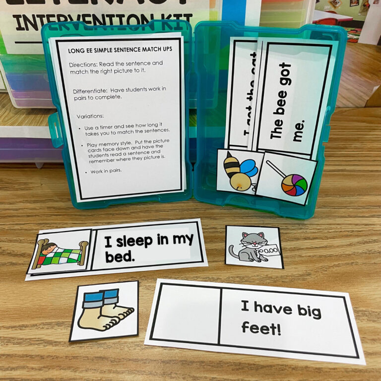 [Intervention Kit] EE Simple Sentences Activity - Simply Kinder