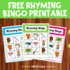 Free Printable Rhyming Bingo Game For Kindergarten - Simply Kinder