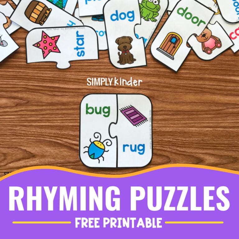 Free Printable Rhyming Puzzles - Simply Kinder