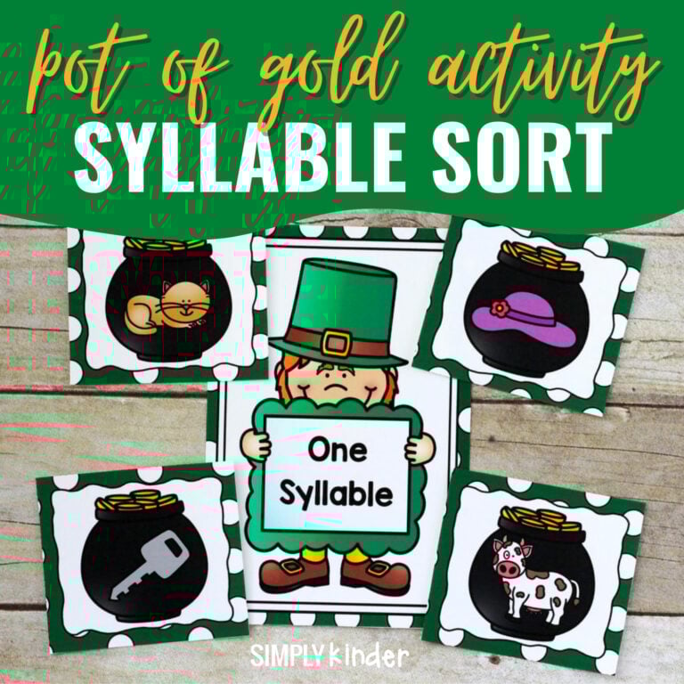 Pot of Gold Syllable Sort Activity - Simply Kinder
