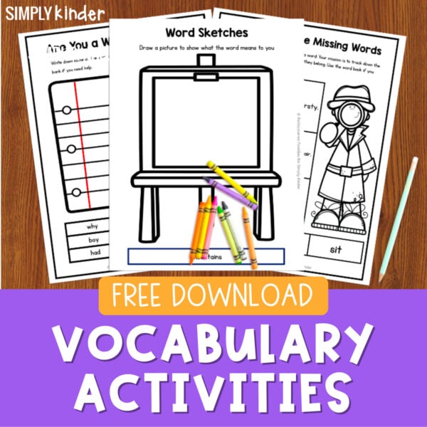 Vocabulary Activities and Ideas For Kindergarten - Simply Kinder